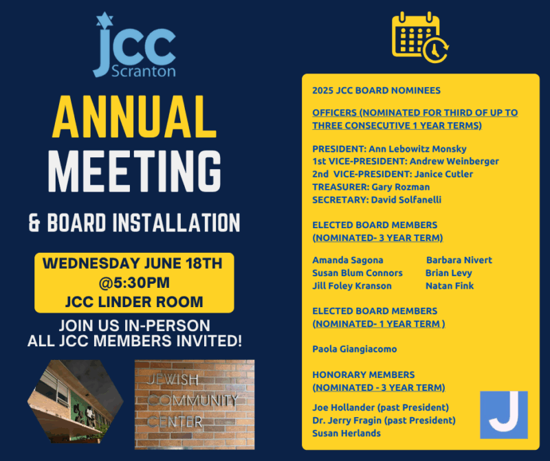 JCC Annual Meeting - Scranton JCC
